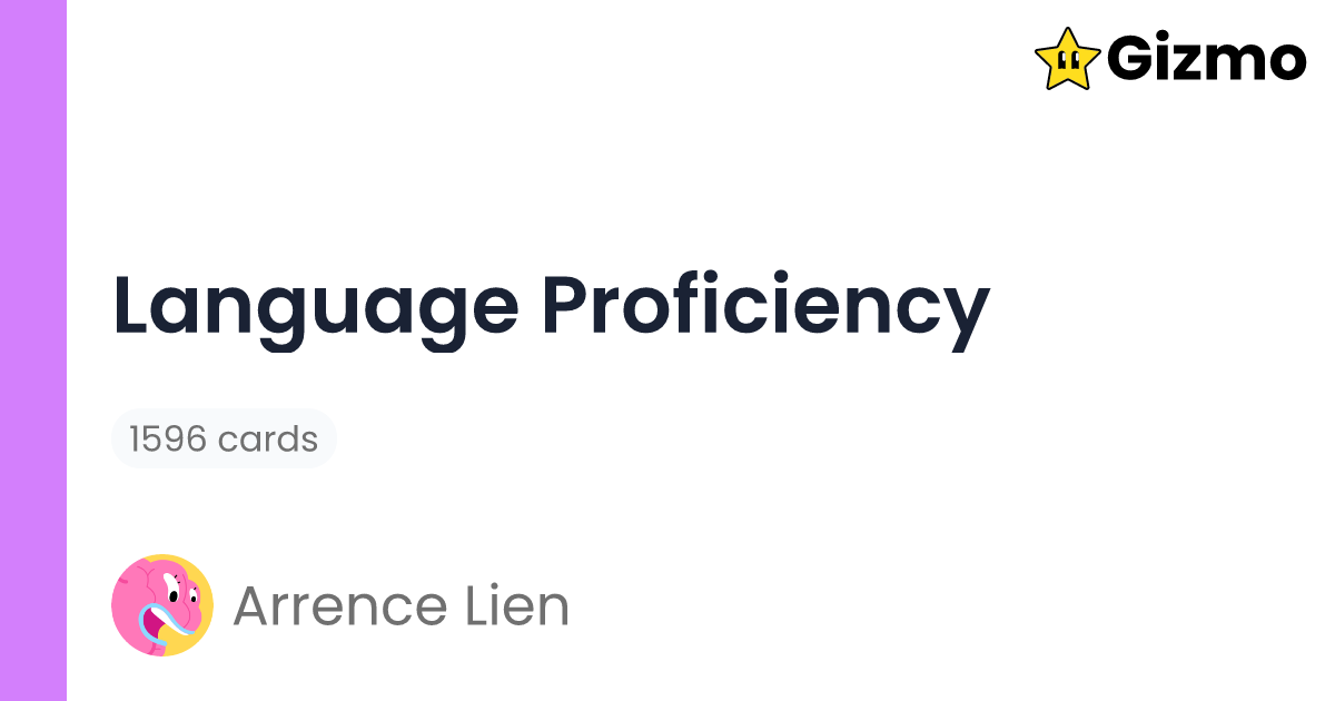 Language Proficiency | Flashcards