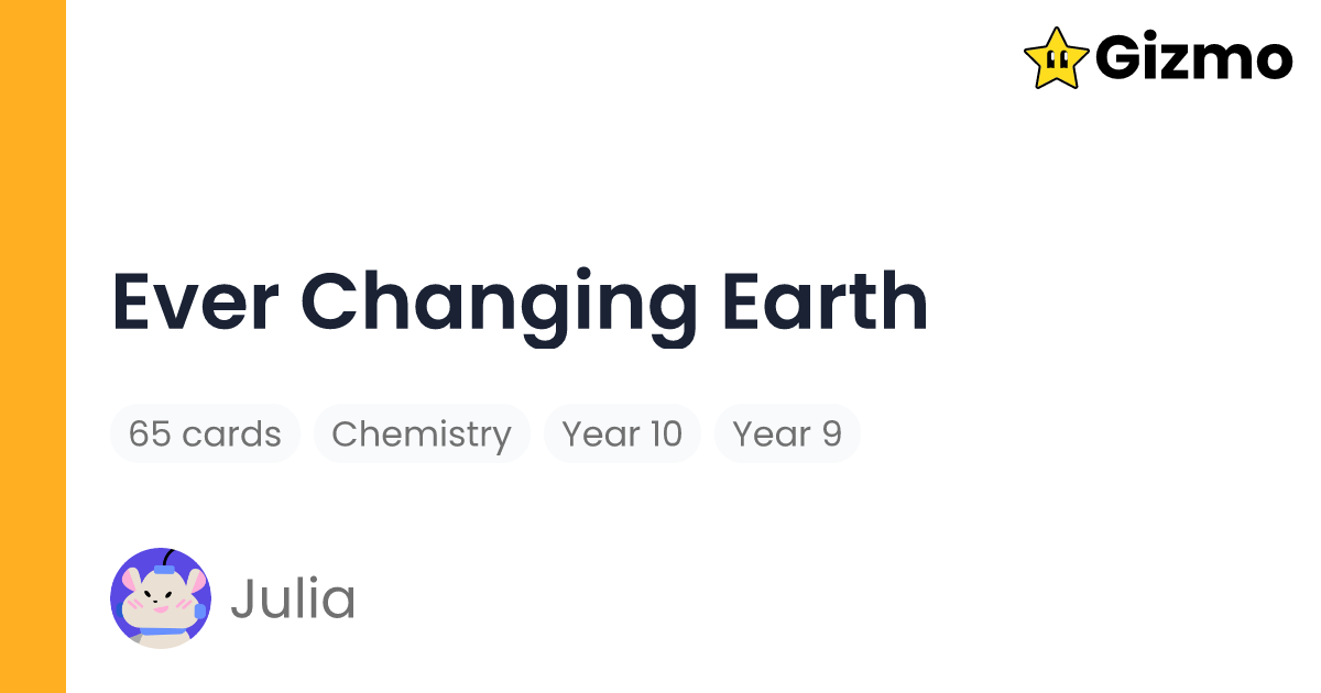 Ever Changing Earth | Flashcards