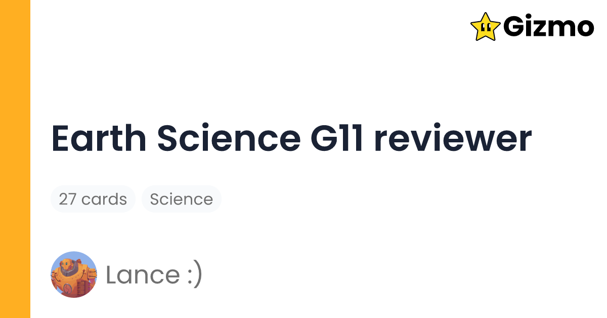 Earth Science G11 Reviewer | Flashcards