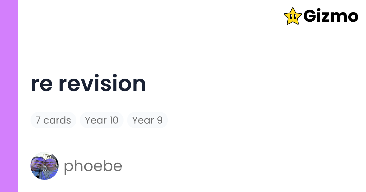 Re Revision | Flashcards