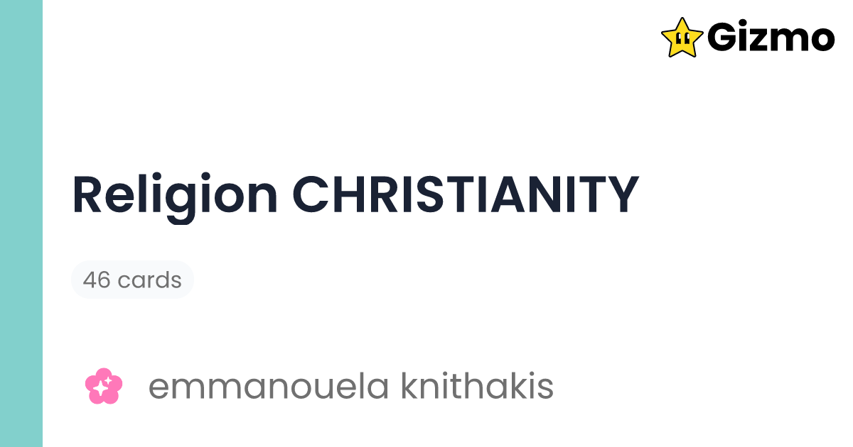 Religion Christianity | Flashcards