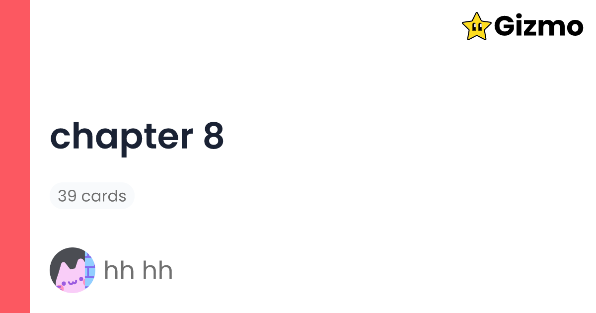 Chapter 8 | Flashcards