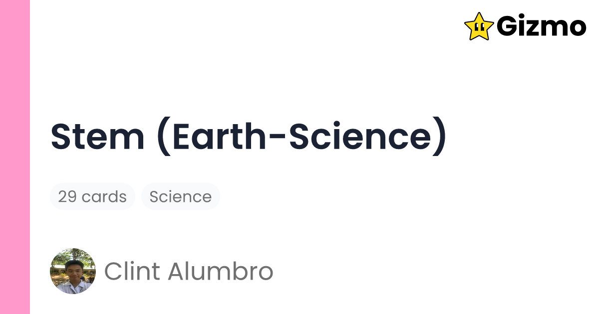 Stem (earth-science) | Flashcards