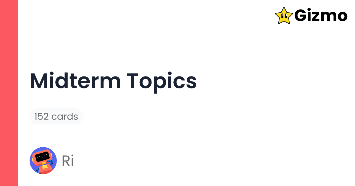 Midterm Topics | Flashcards