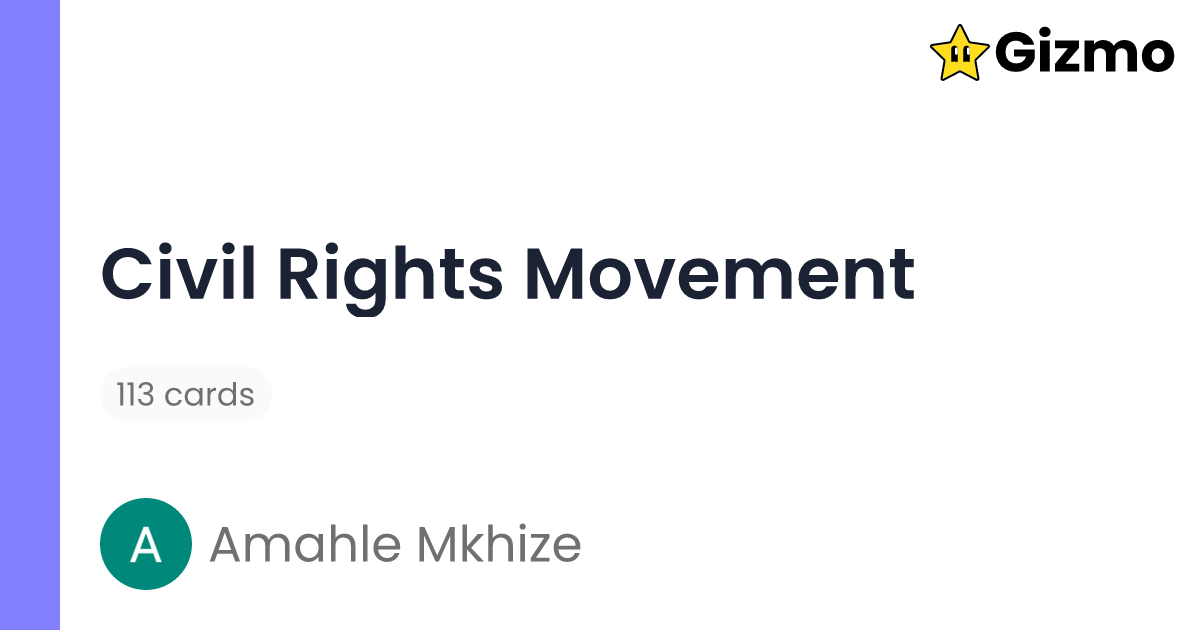 Civil Rights Movement | Flashcards
