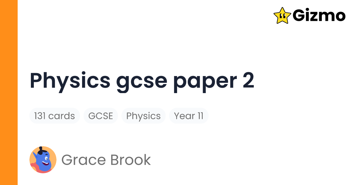 Physics Gcse Paper 2 | Flashcards