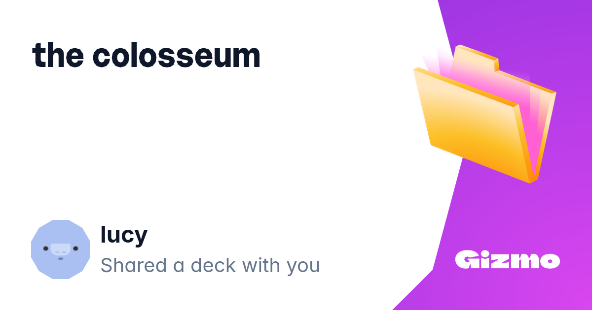 The Colosseum | Flashcards