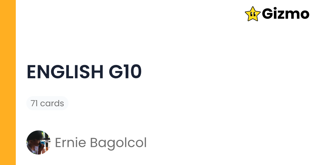 English G10 | Flashcards
