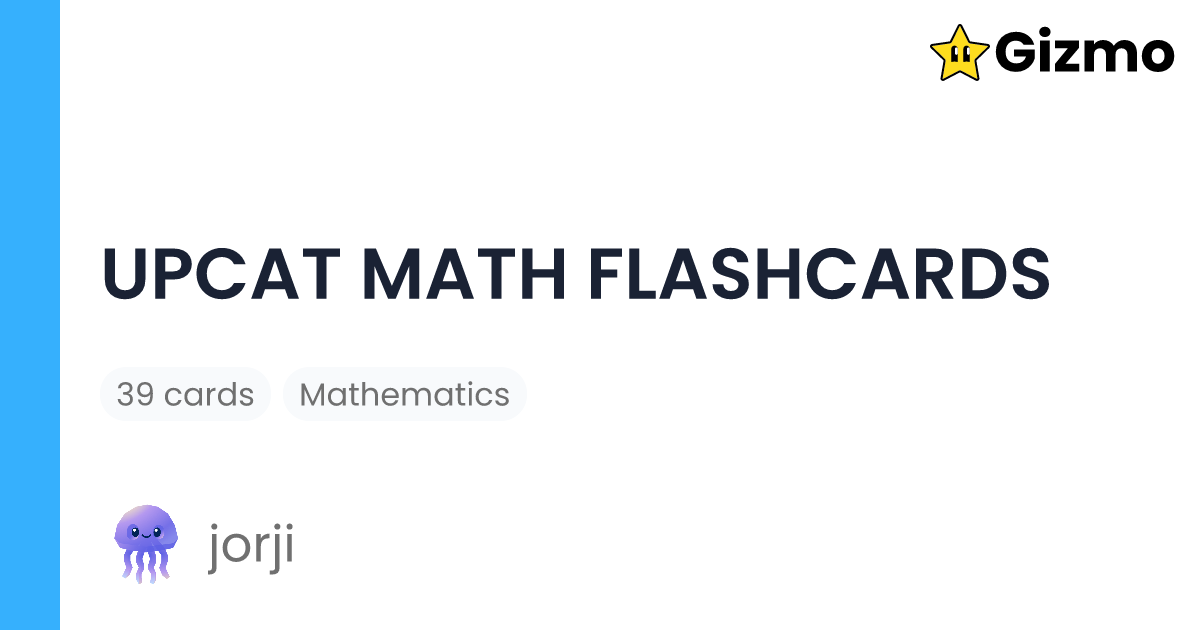 Upcat Math Flashcards | Flashcards