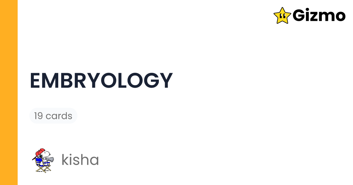 Embryology | Flashcards