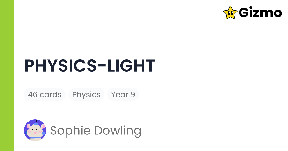 Physics-light | Flashcards