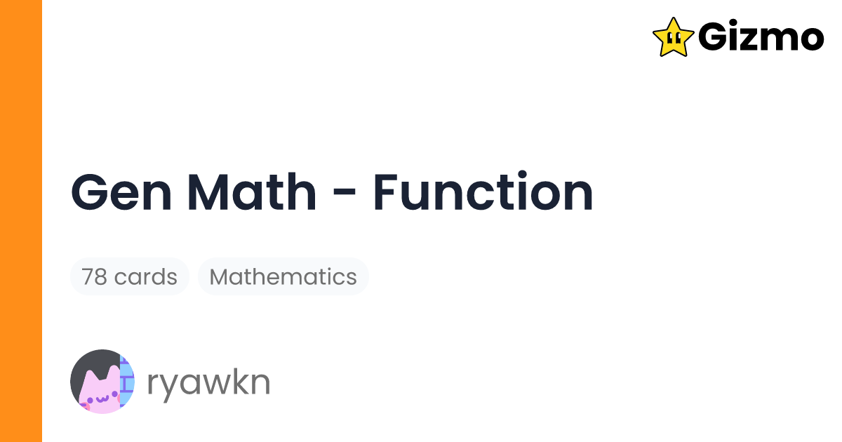 Gen Math - Function | Flashcards