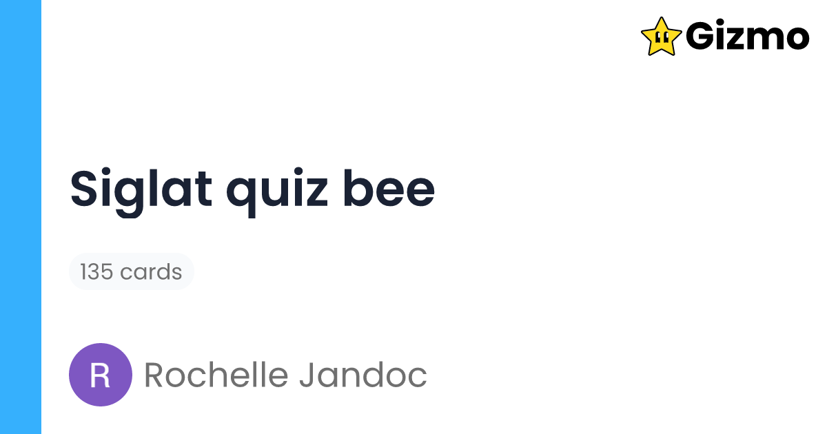 Siglat Quiz Bee | Flashcards