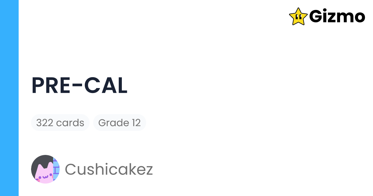 Pre-cal | Flashcards