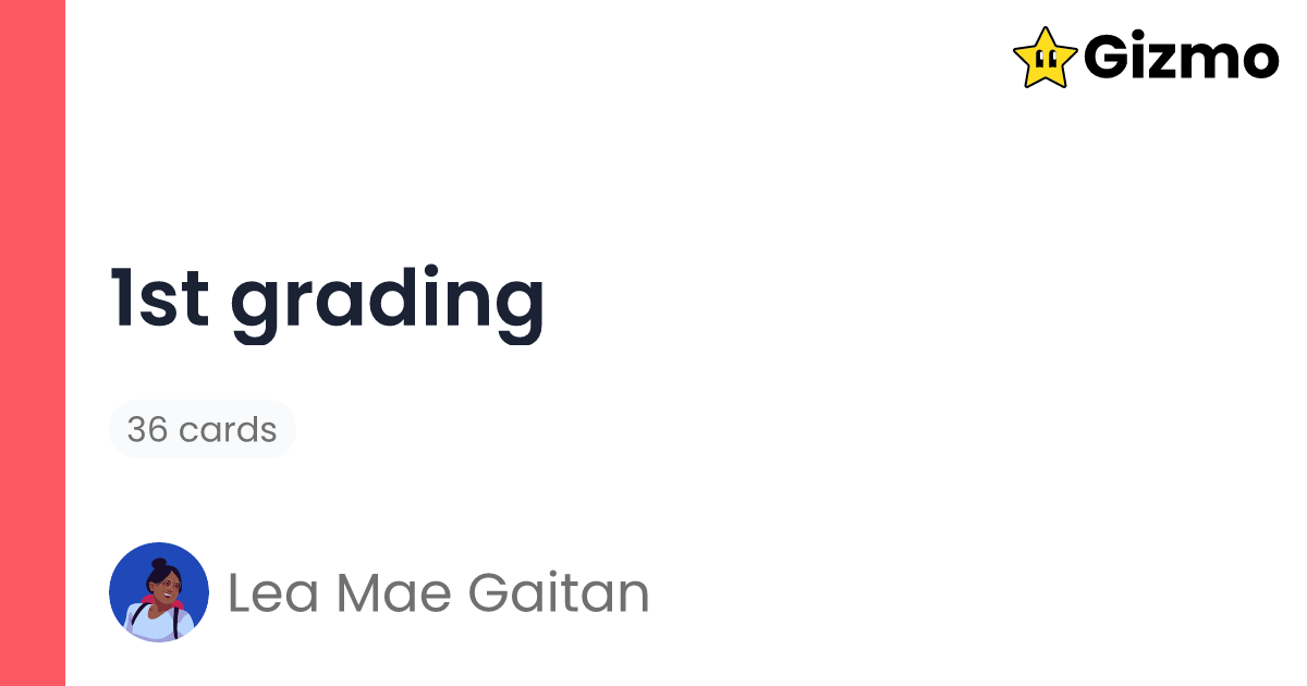 1st Grading | Flashcards