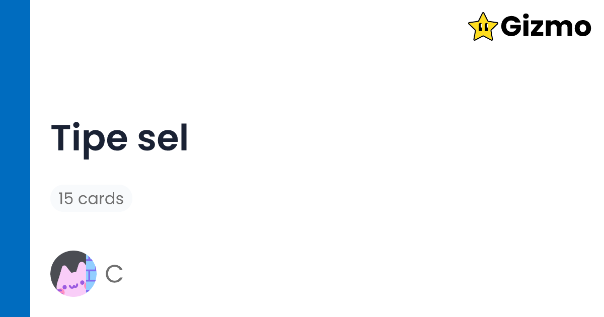 Tipe Sel | Flashcards