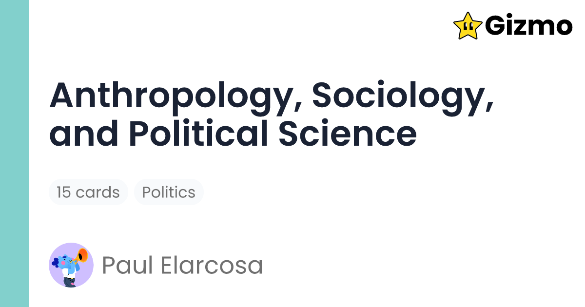 Anthropology, Sociology, and Political Science | Flashcards