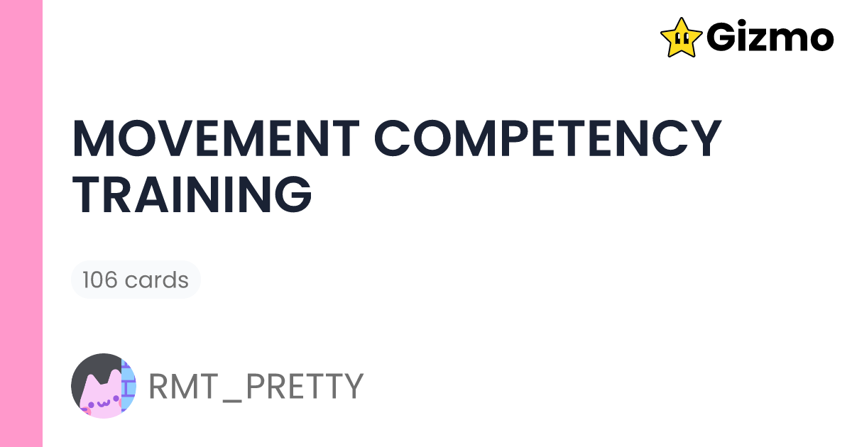 Movement Competency Training | Flashcards