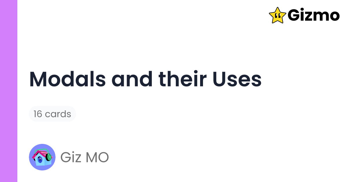 Modals and Their Uses | Flashcards