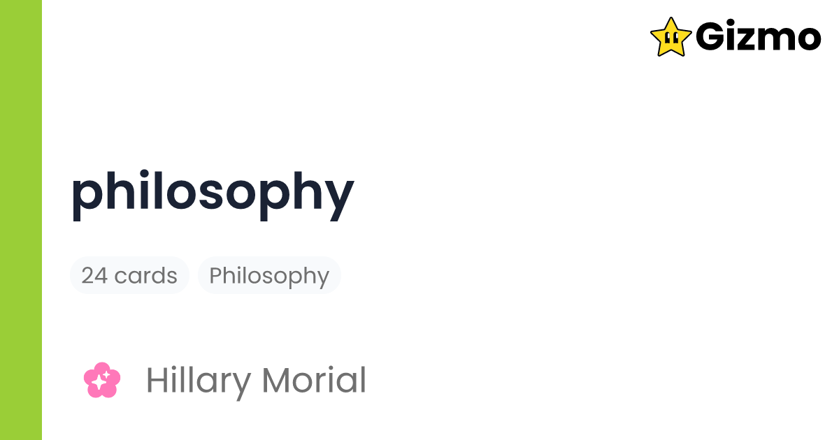 Philosophy | Flashcards
