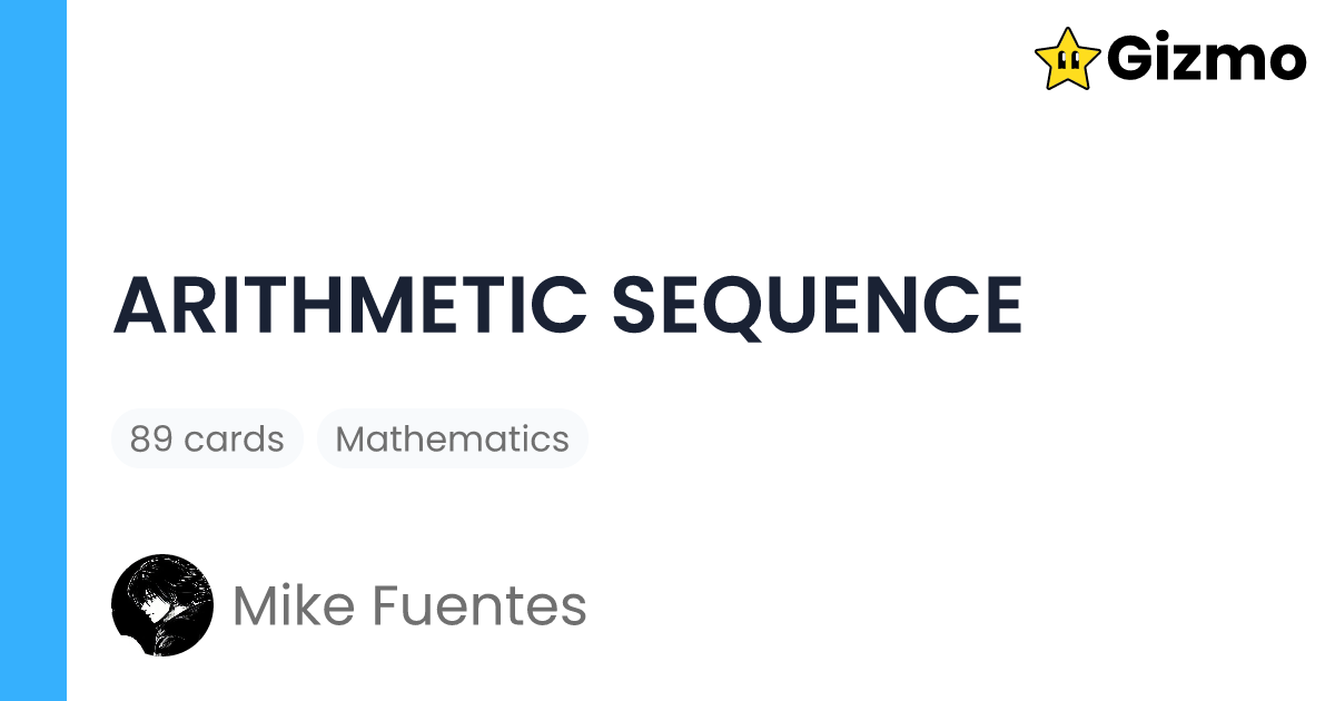 Arithmetic Sequence | Flashcards