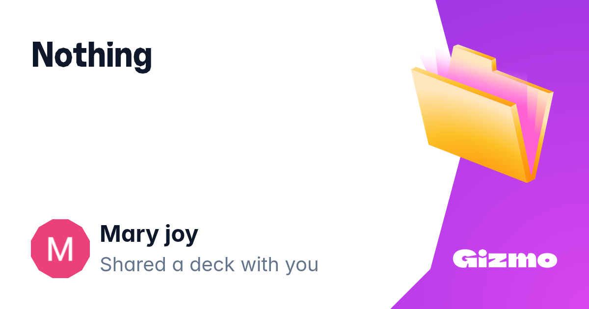 Nothing | Flashcards