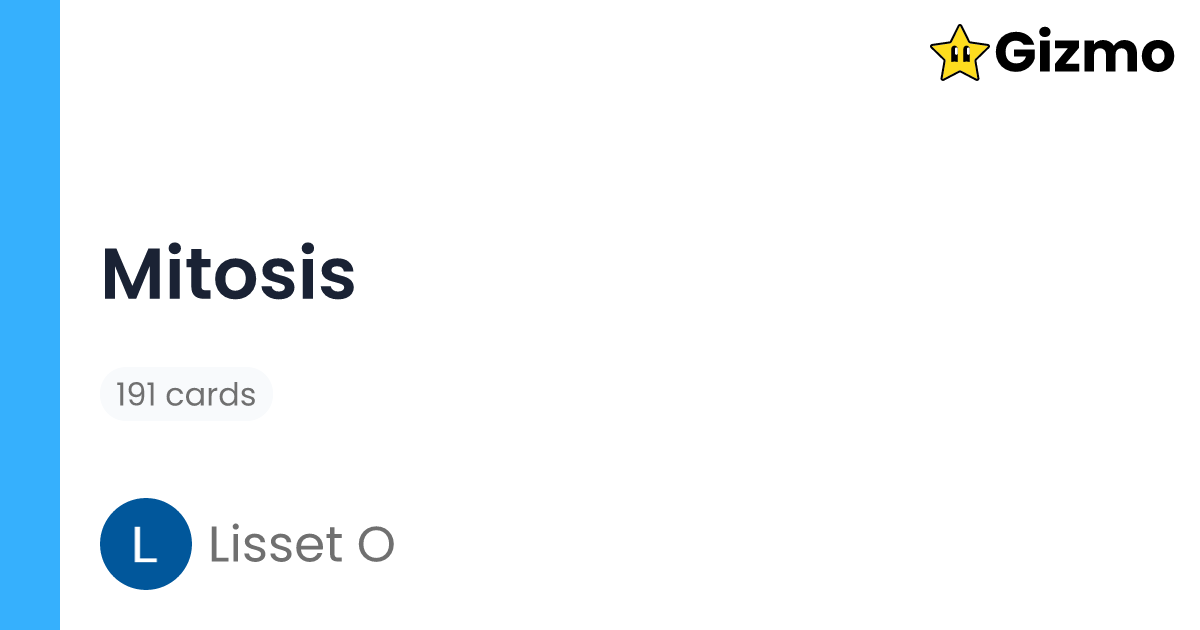 Mitosis | Flashcards