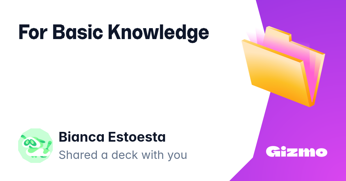 for Basic Knowledge | Flashcards