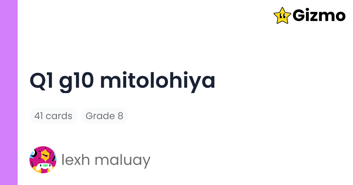 Q1 G10 Mitolohiya | Flashcards