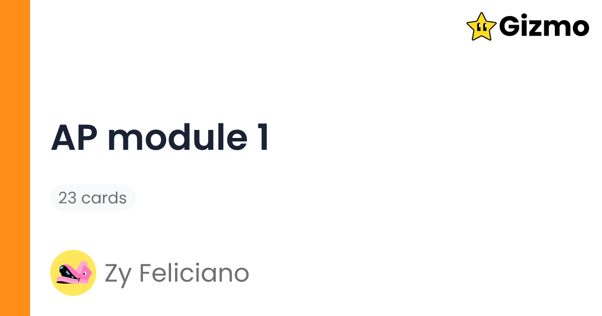 Ap Module 1 | Flashcards