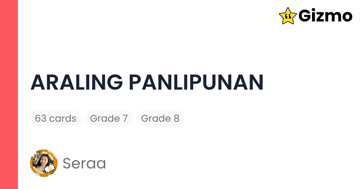 Araling Panlipunan | Flashcards