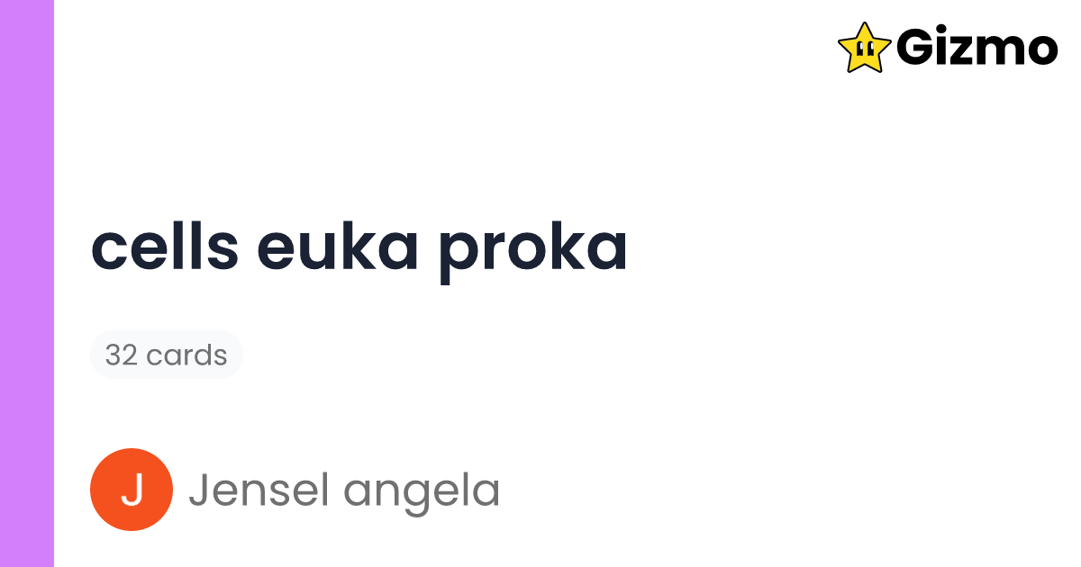 Cells Euka Proka | Flashcards