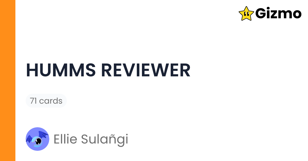 Humms Reviewer | Flashcards