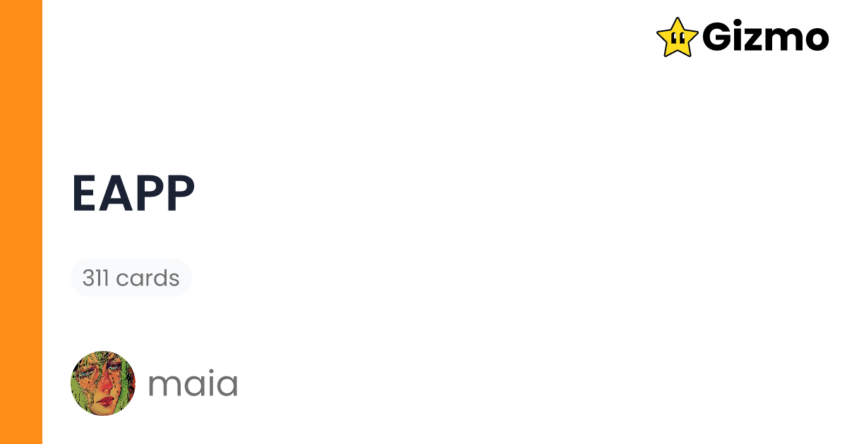 Eapp | Flashcards