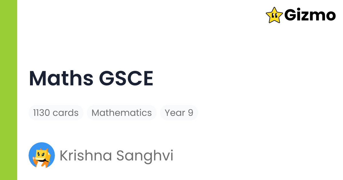 Maths Gsce | Flashcards