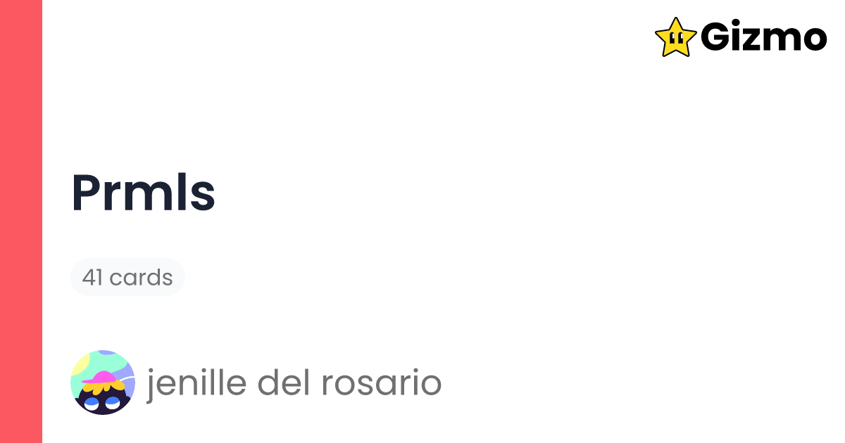 Prmls | Flashcards