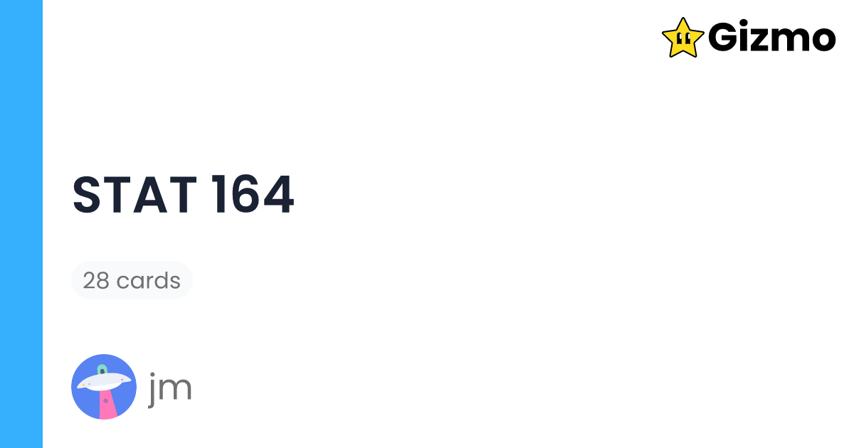 Stat 164 | Flashcards