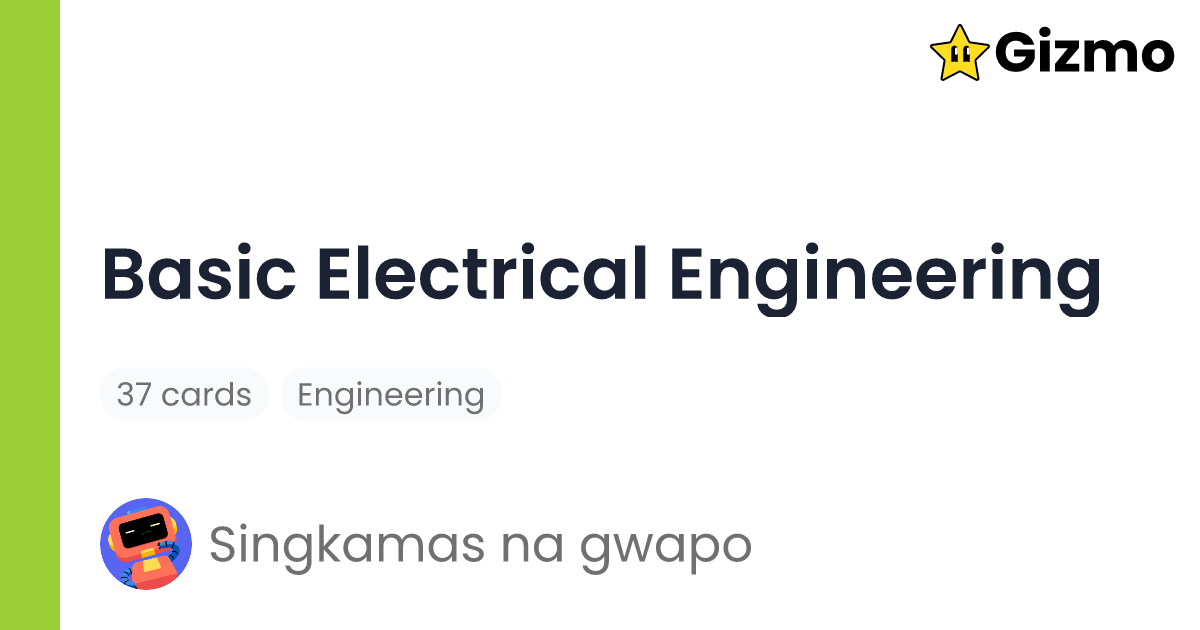 Basic Electrical Engineering | Flashcards