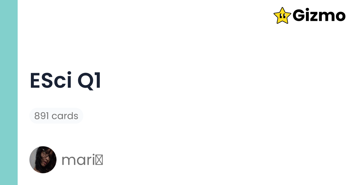 Esci Q1 | Flashcards