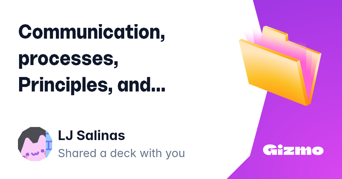 Communication, Processes, Principles, and Ethics | Flashcards