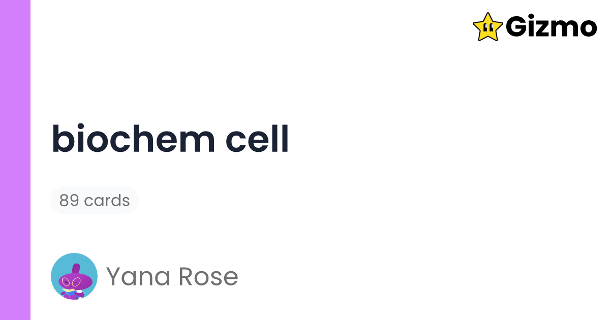 Biochem Cell | Flashcards