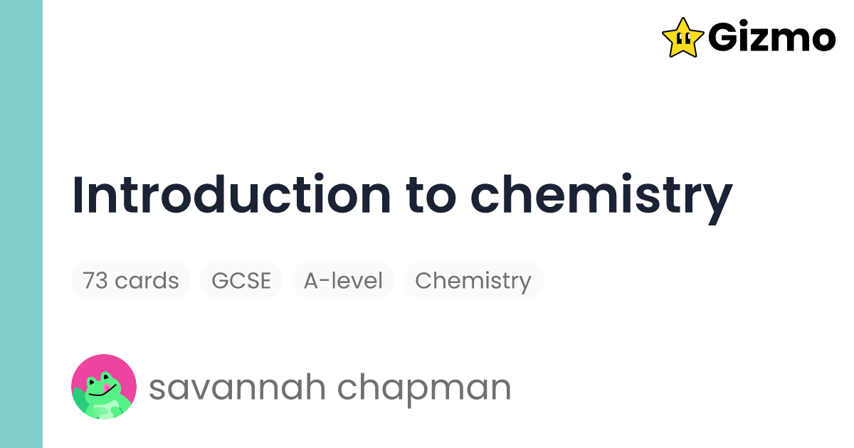 Introduction to Chemistry | Flashcards