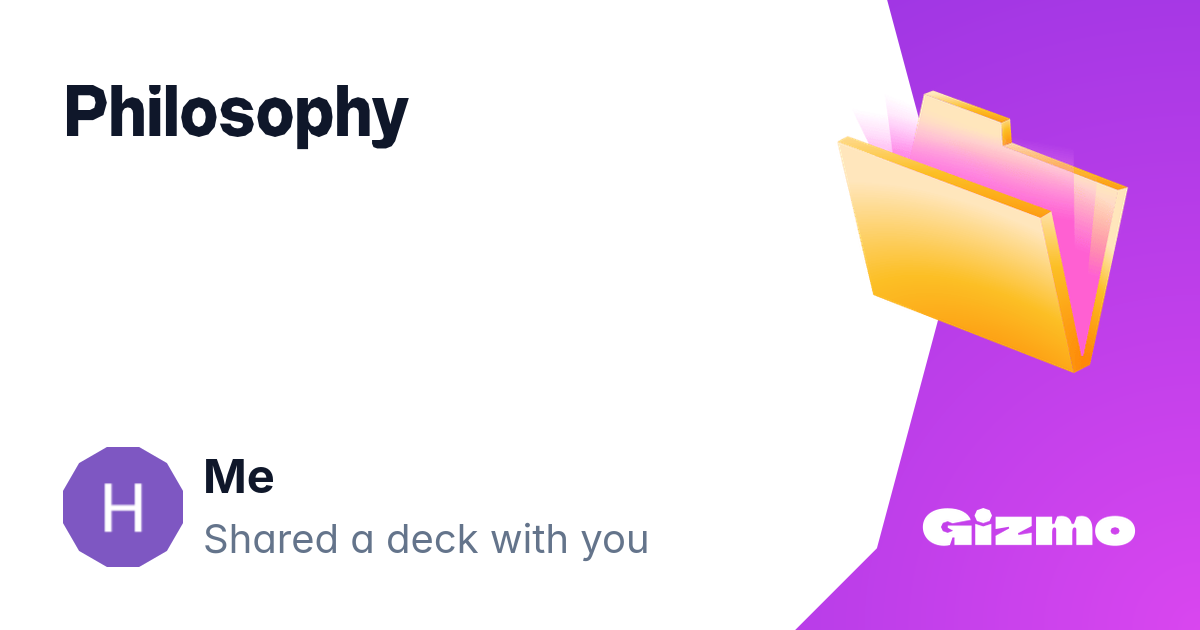 Philosophy | Flashcards