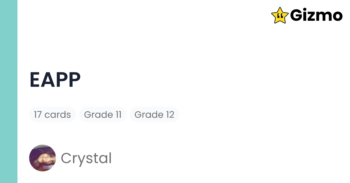 Eapp | Flashcards