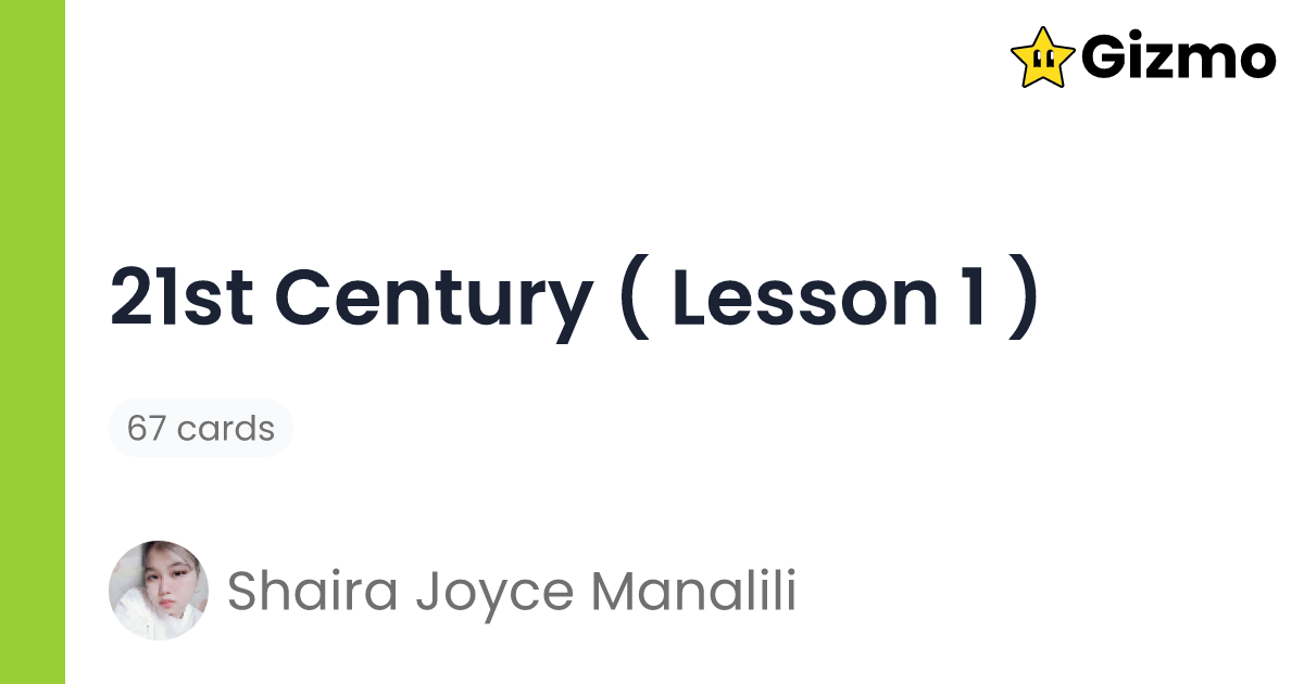 21st Century ( Lesson 1 ) | Flashcards