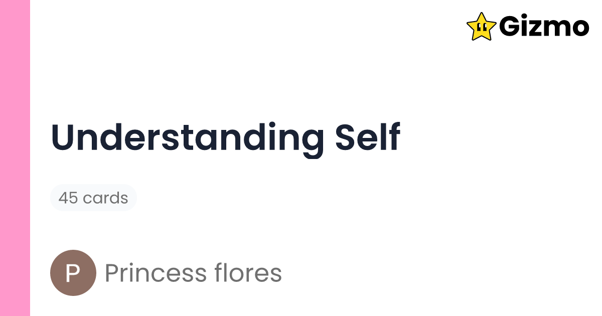 Understanding Self | Flashcards