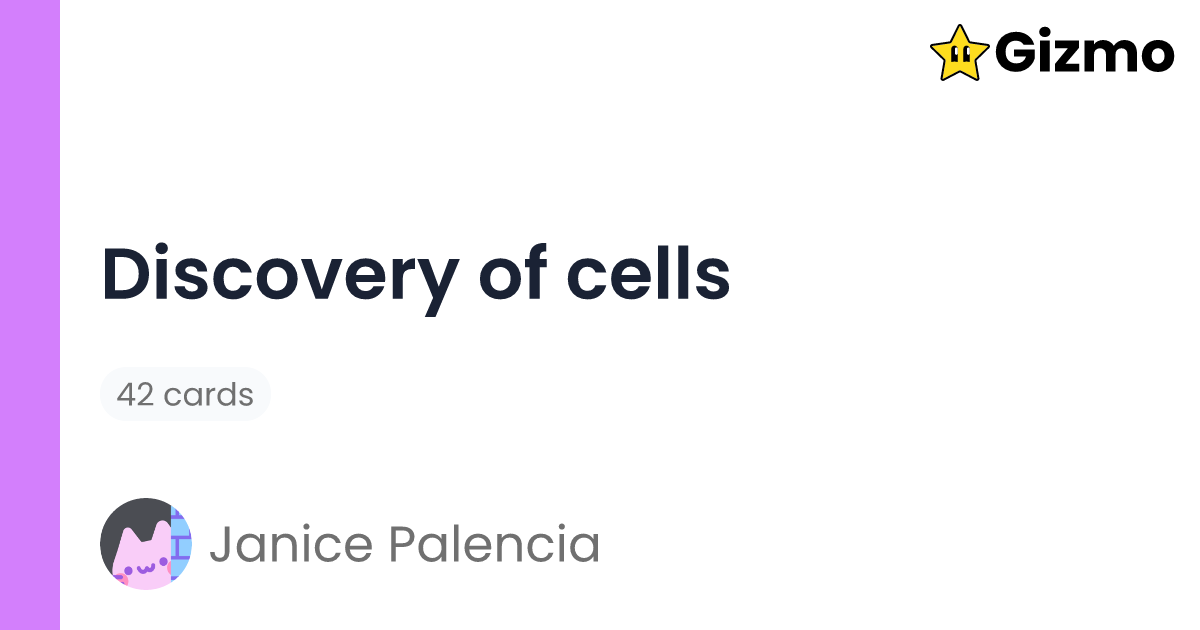 Discovery Of Cells | Flashcards