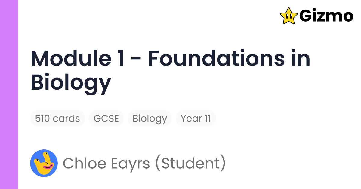 Module 1 - Foundations in Biology | Flashcards