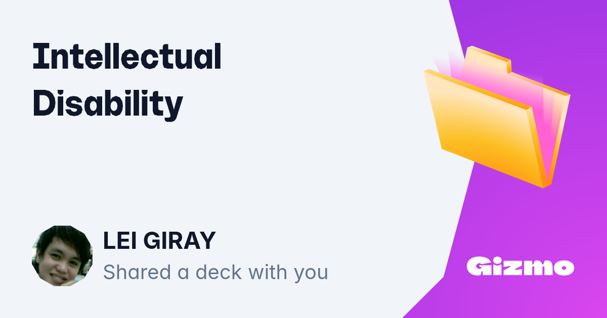 Intellectual Disability | Flashcards
