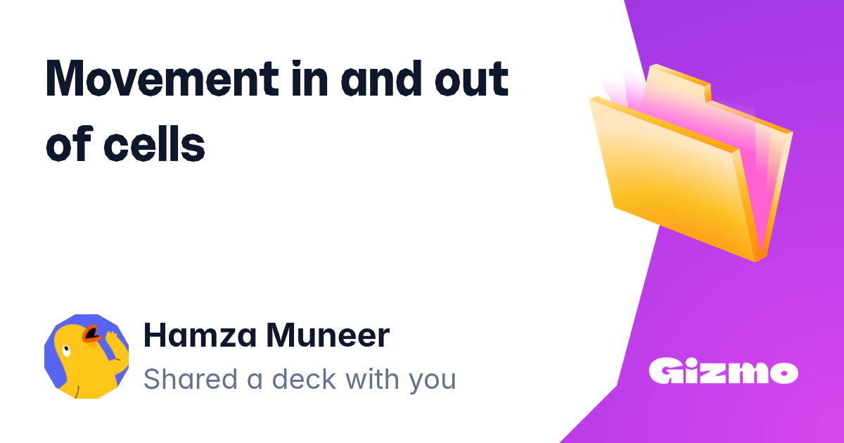 Movement in and Out Of Cells | Flashcards
